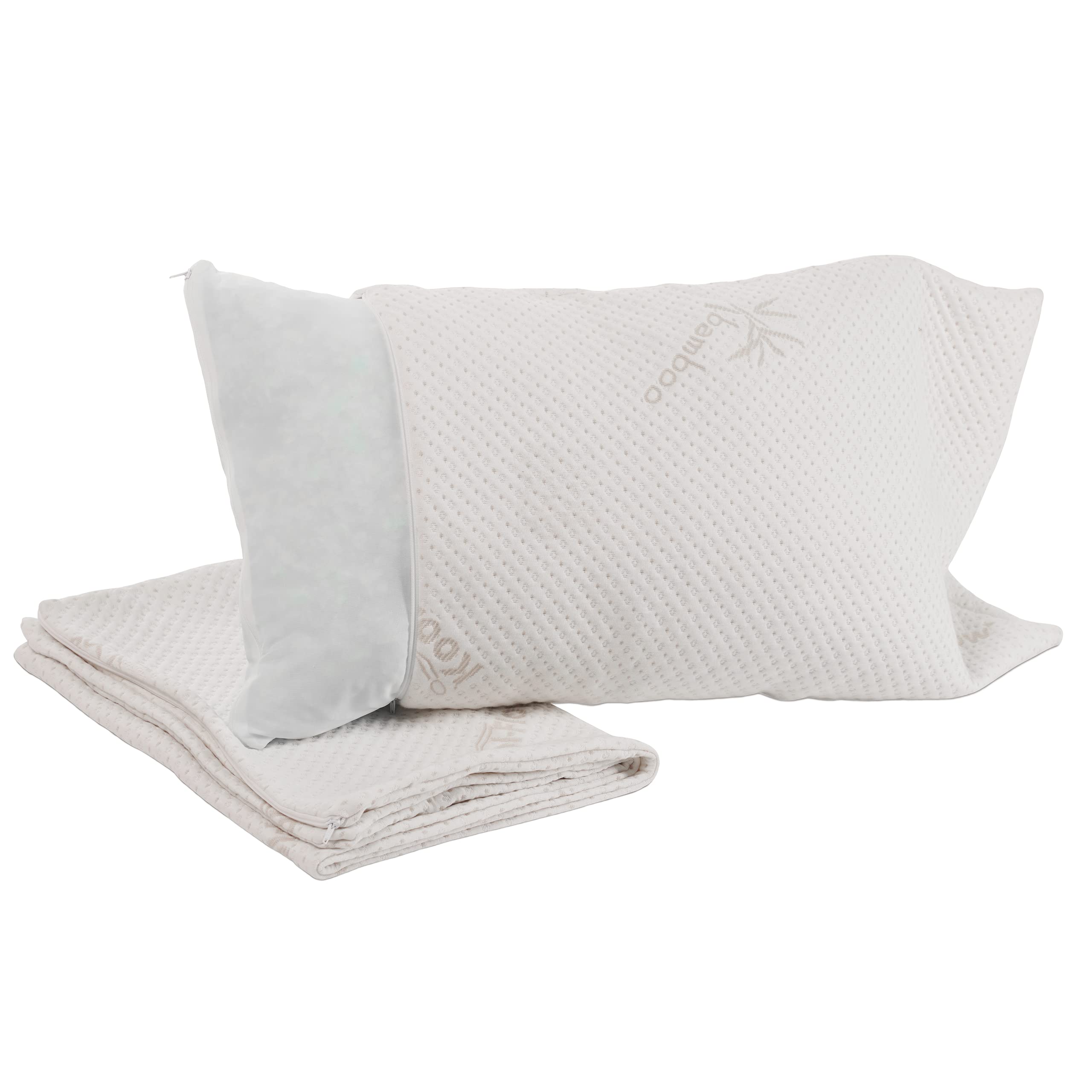 Snuggle-Pedic Pillow Covers - Zippered Body Pillow Protector w/Kool Flow Technology, 20x54 Inches - Made in The USA