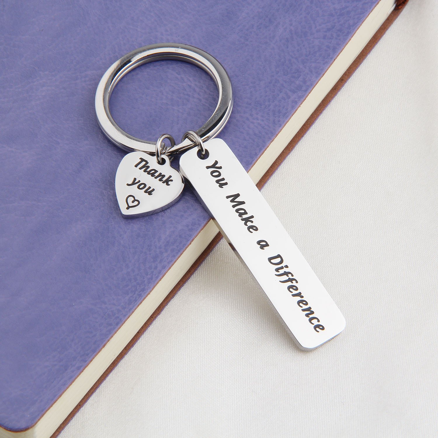 TGBJE Thank You Gift You Make a Difference Gift for Volunteer Appreciation,Coach Mentor Gift,Employee Gift (Keychain 1)