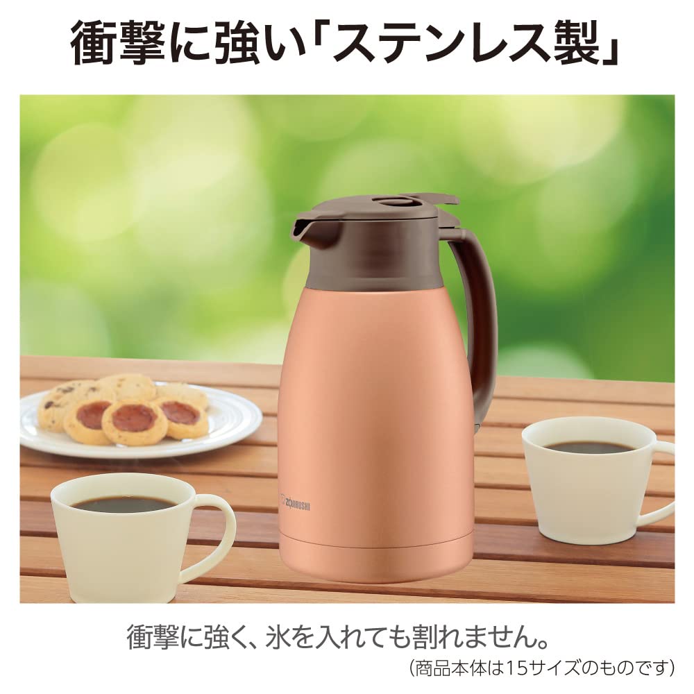 Zojirushi SH-HC10NU Stainless Steel Vacuum Carafe, 1-Liter, Matte Copper