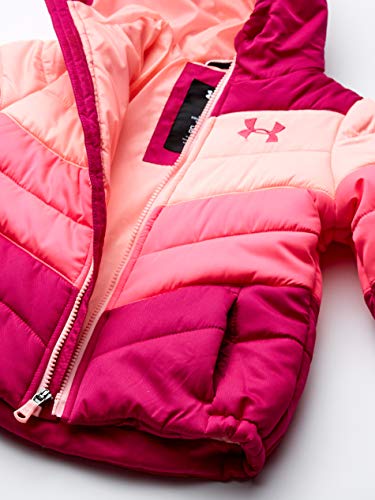 Under Armour Baby Girls' Little ColdGear Prime Puffer Jacket, Rhubarb F, 4