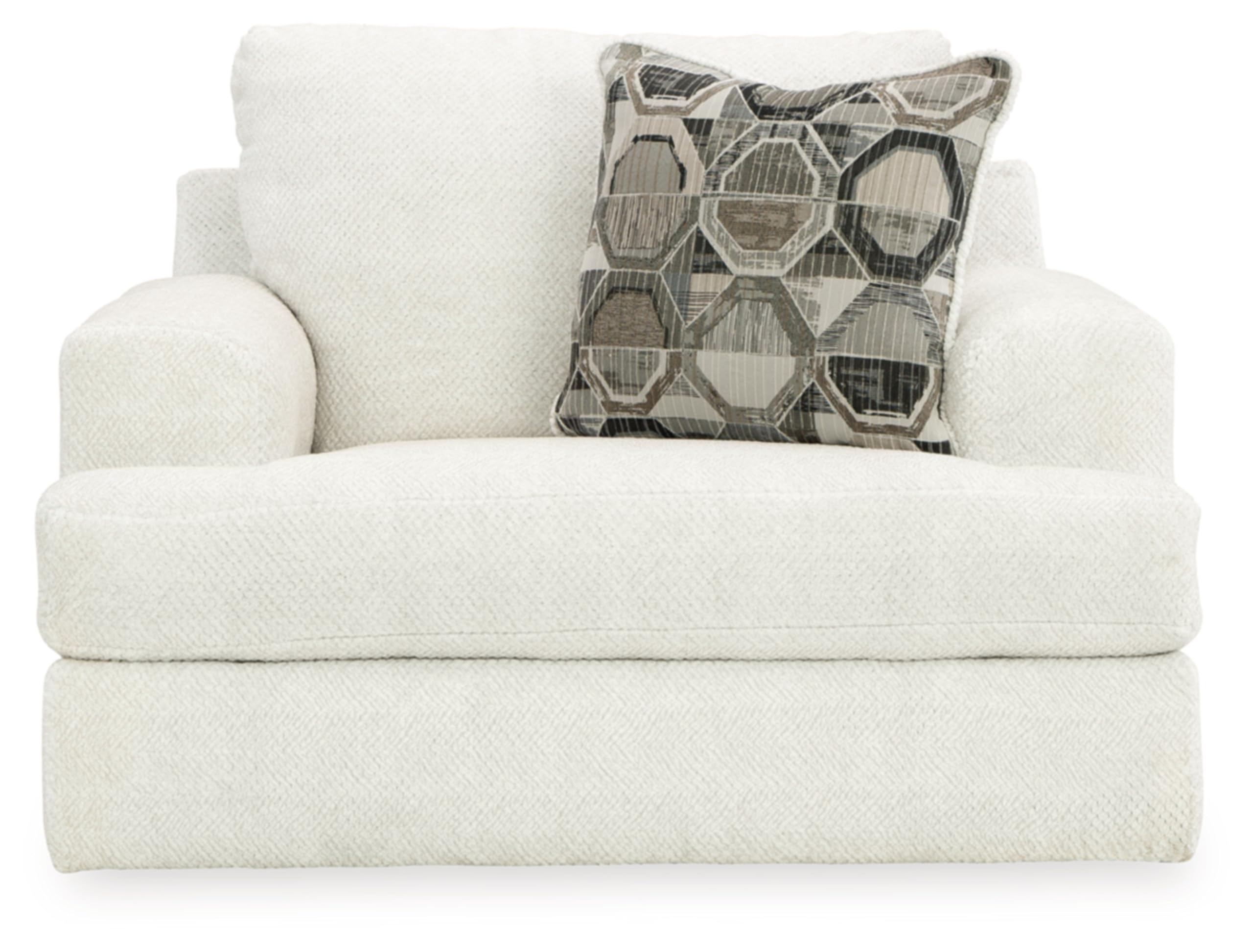 Signature Design by Ashley Karinne Coastal Upholstered Oversized Chair, White