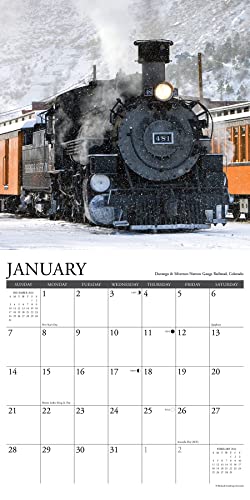 Willow Creek Press Railroading Monthly 2024 Wall Calendar (12" x 12")
