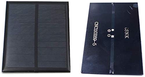 Treedix 2pcs 5V 250mA Polysilicon Solar Panel Glue Solar Cell Battery Charger DIY Solar Product Mini Small Solar Panel Module Kit Polycrystalline Silicon Encapsulated in Waterproof Resin (250mA)
