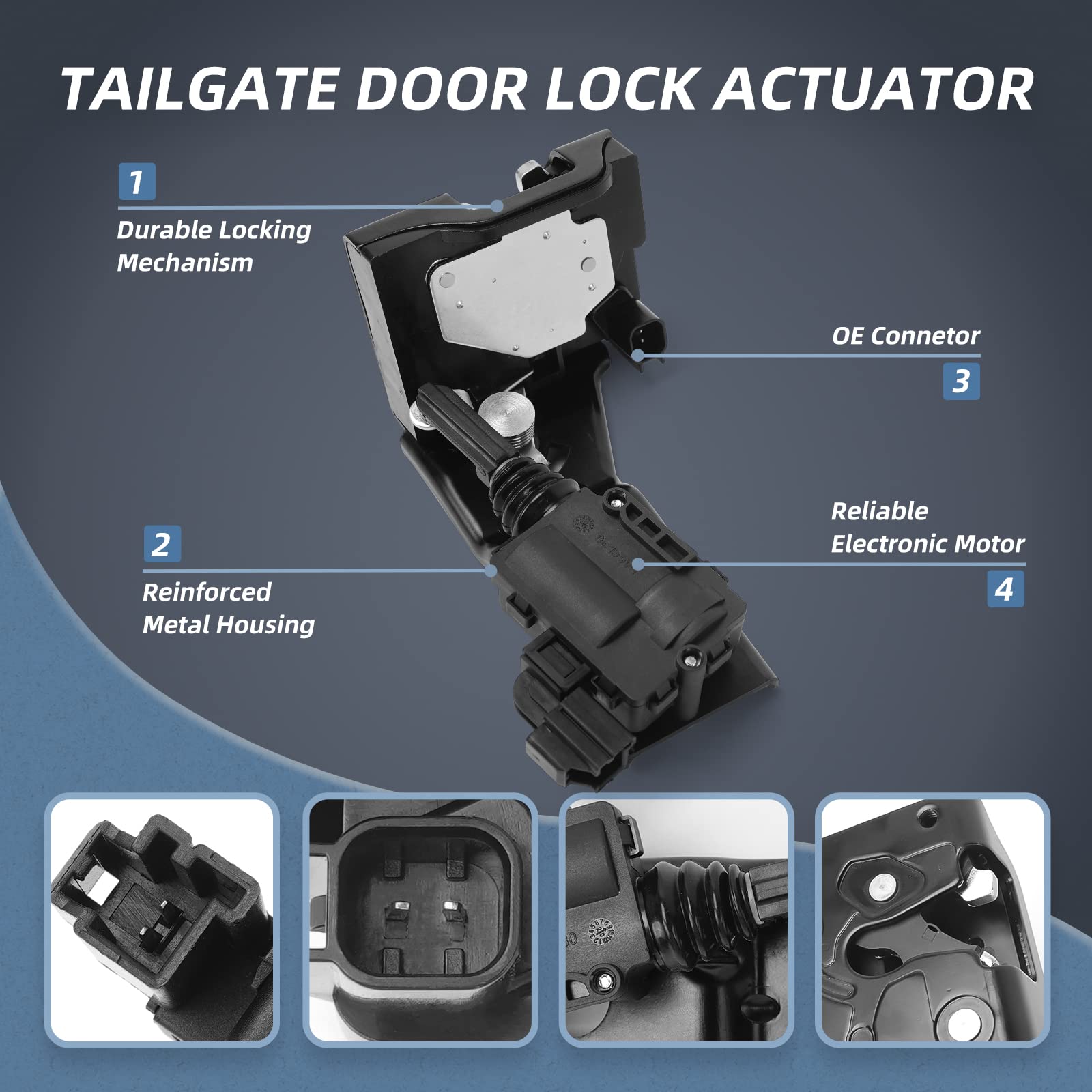 OTUAYAUTO Rear Tailgate Latch Actuator, Liftgate Power Door Lock Actuator - Replacement for 2009-2012 Ford Escape, 2008-2011 Mazda Tribute, 2009-2011 Mercury Mariner, OEM # 9L8Z-7843150-B 9L8Z7843150B