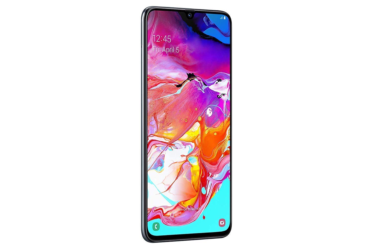 Samsung Galaxy A70 A705M 128GB DUOS GSM Unlocked Android Phone W/Dual 32MP Camera (International Variant/US Compatible LTE) - Black