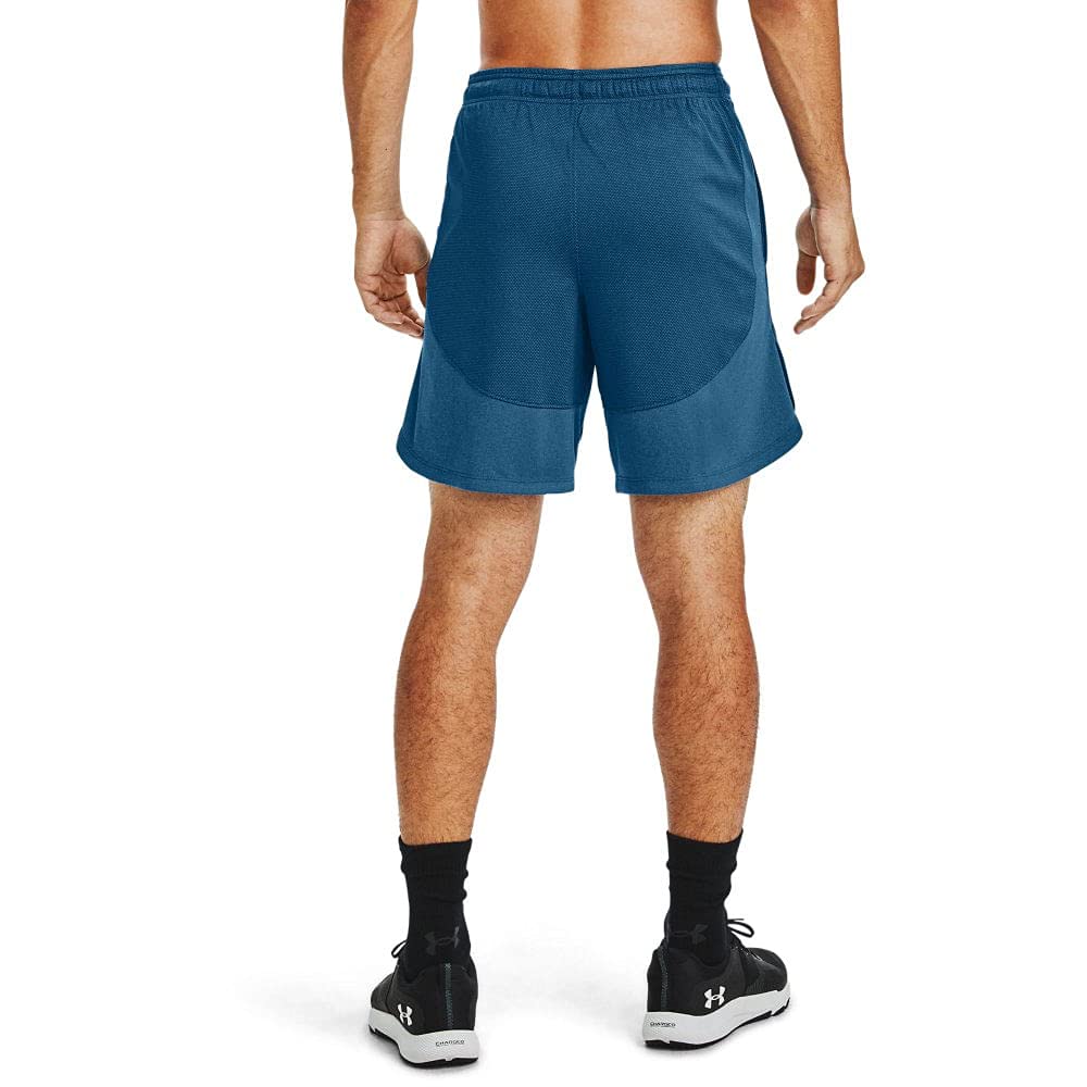 Under Armour Knit Training Shorts, Graphite Blue (581)/Black, Large