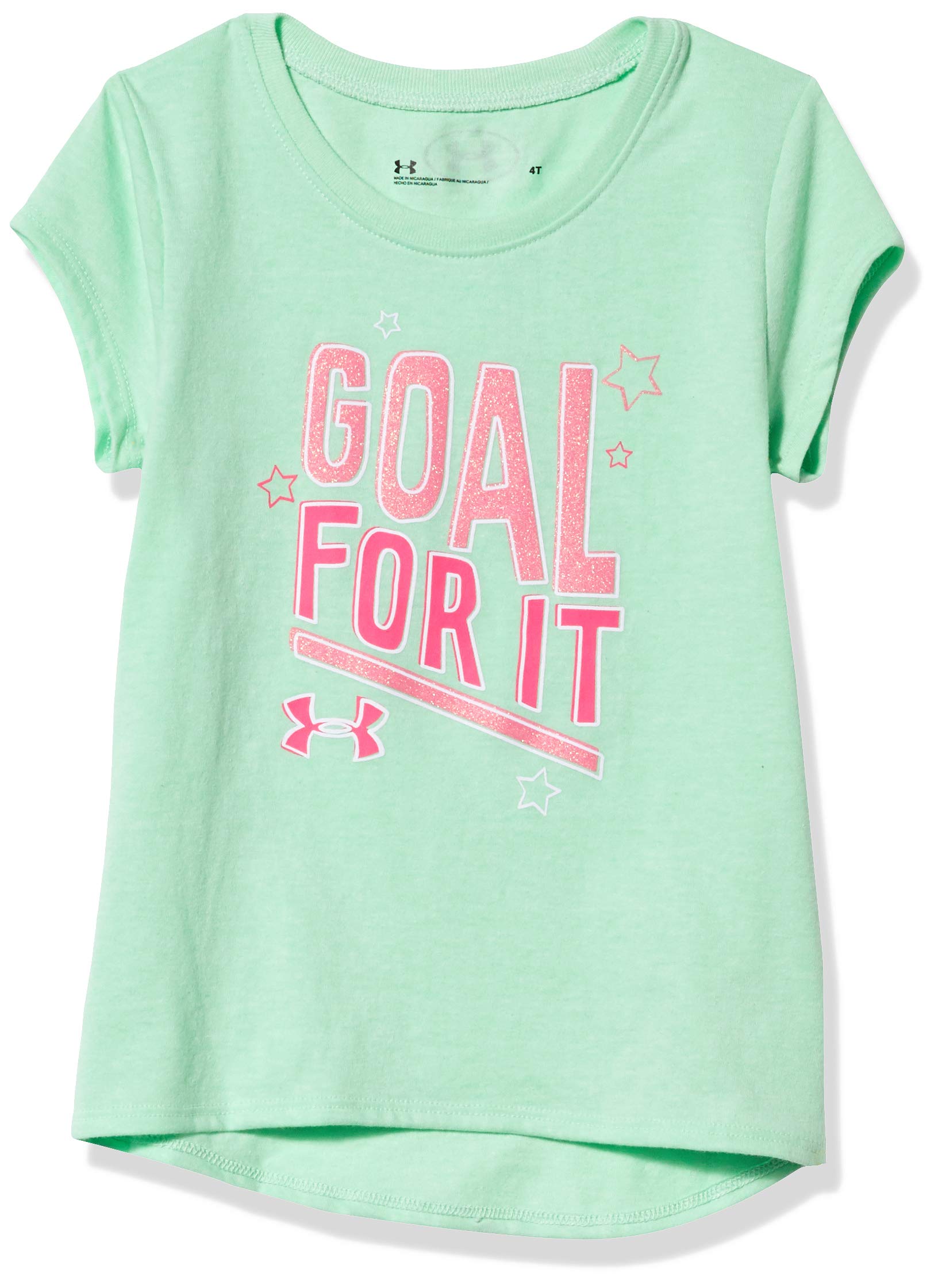 Under Armour Little Girl's UA Goal for IT SS Shirt, Green Haze, 4
