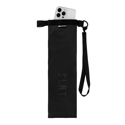 Silent Pocket SLNT Mini Waterproof Faraday Phone Sleeve Dry Bag Signal Blocking, Instant Protection and Security, Protects Against Cellular, GPS, WiFi, Bluetooth, EMR, EMF, Radiation, Anti-Hack Black