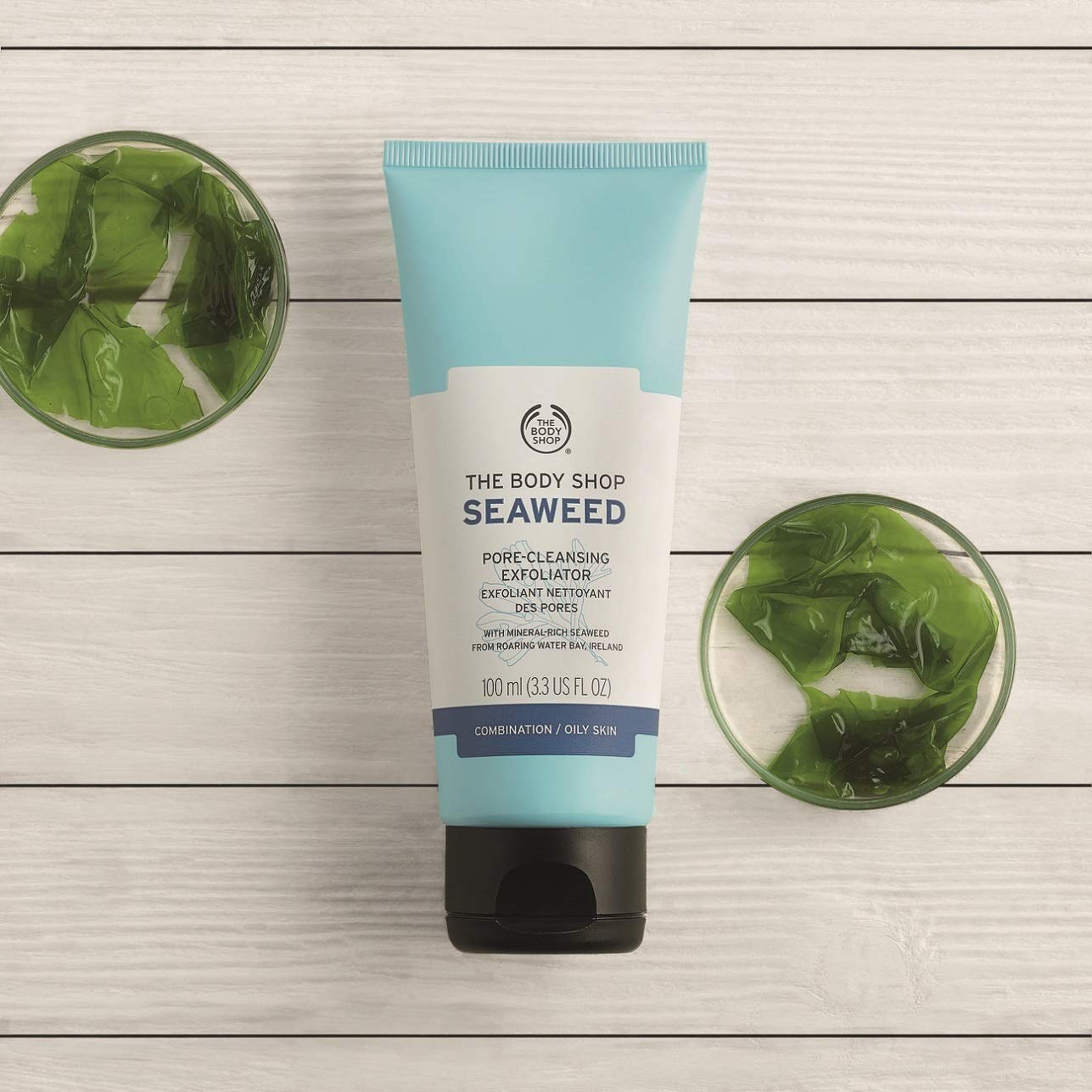 The Body Shop Seaweed Pore-Cleansing Facial Exfoliator, 3.3 Fluid Ounce