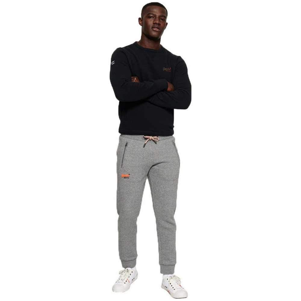 Superdry Mens Orange Label Cali Joggers Hammer Grey Grindle Size XL