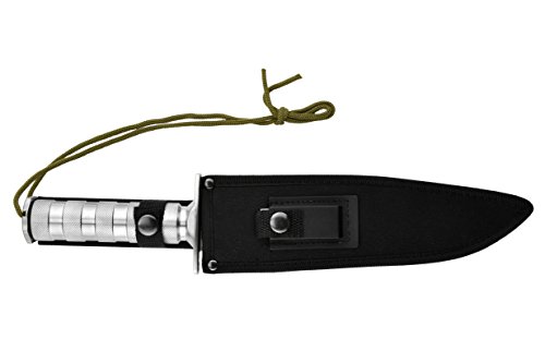 SE 14" Stainless Steel Survival Knife with Compass, Survival Kit, and Nylon Sheath - KFD1520