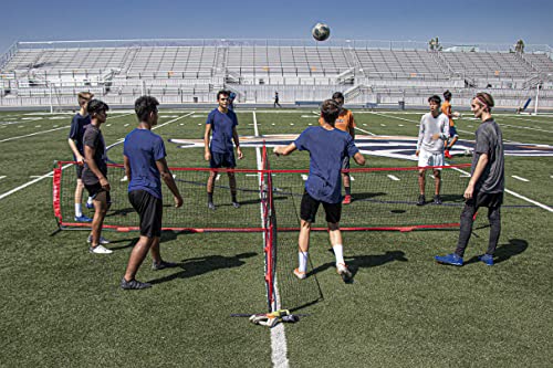 PowerNet Carli Lloyd 4 Way Soccer Tennis Net | Fun New Game to Play at The Park or Beach | Practice and Improve Ball Control Headers and Volleys | 2 Sizes