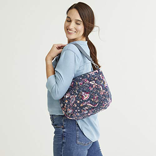 Vera Bradley Women's Cotton Carson Shoulder Bag Crossbody Purse, Hummingbird Park, One Size