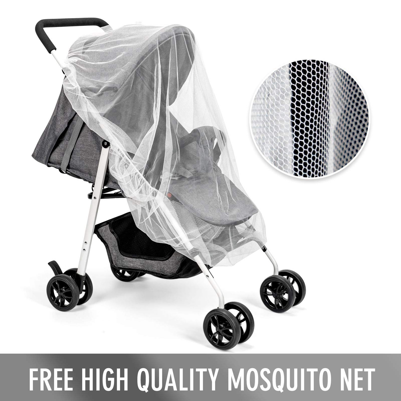 Stroller Rain Cover & Mosquito Net,Weather Shield Accessories - Protect from Rain Wind Snow Dust Insects Water Proof Ventilate Clear-Breathable Bug Shield for Baby Stroller by Vanshchan1