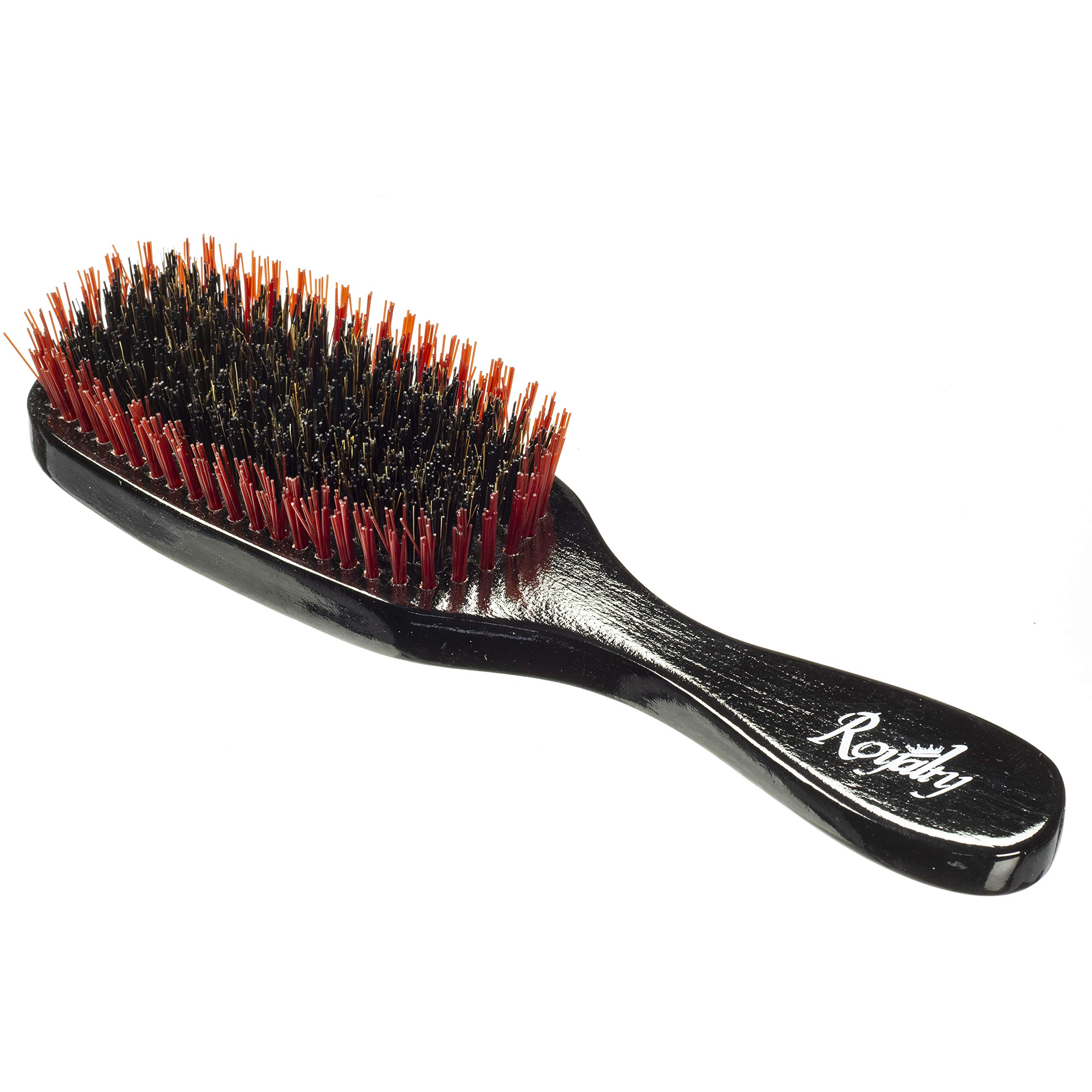Royalty By Brush King Wave Brush #722-7 row Medium Hard - Good 360 waves brush for wolfing - From the maker of Torino Pro