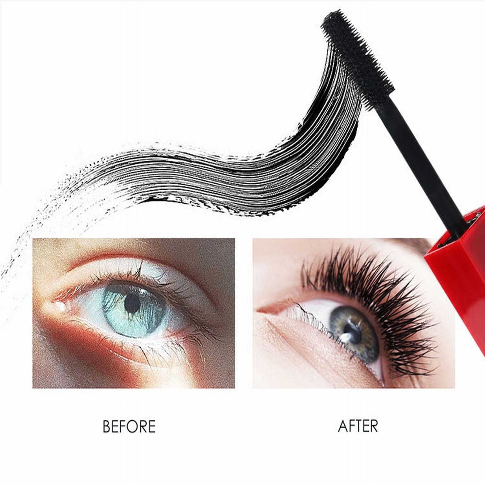 Silk Fiber Mascara Lengthening And Thickening Long Lasting Waterproof All Day Delicate And Full Long Thick Lashes Breezy Eyelash Curler
