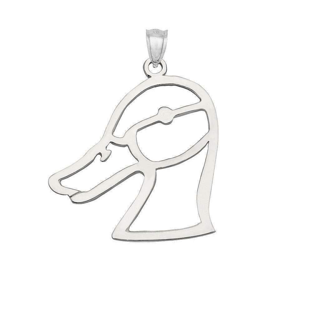 SURANO DESIGN JEWELRY Sterling Silver Duck Head Pendant, Made in USA, 18" Italian Box Chain (Only Pendant)
