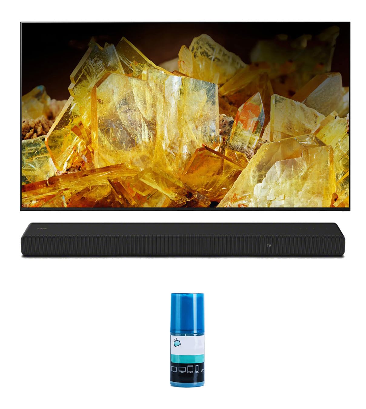 Sony XR55X90L 55 inch 4K BRAVIA XR Full Array LED Smart Google TV with a HT-A3000 3.1Ch Soundbar with Built-in Subwoofer and DTS Virtual:X and HDTV Screen Cleaner Kit (2023)(USED)