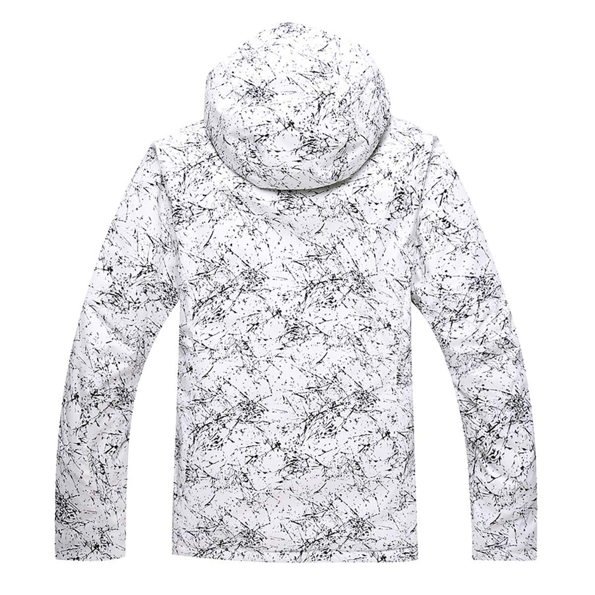 VEROMAN Snowboard Ski Jacket and Pants High Waterproof Windproof Breathable Unisex (White X Black, XL)