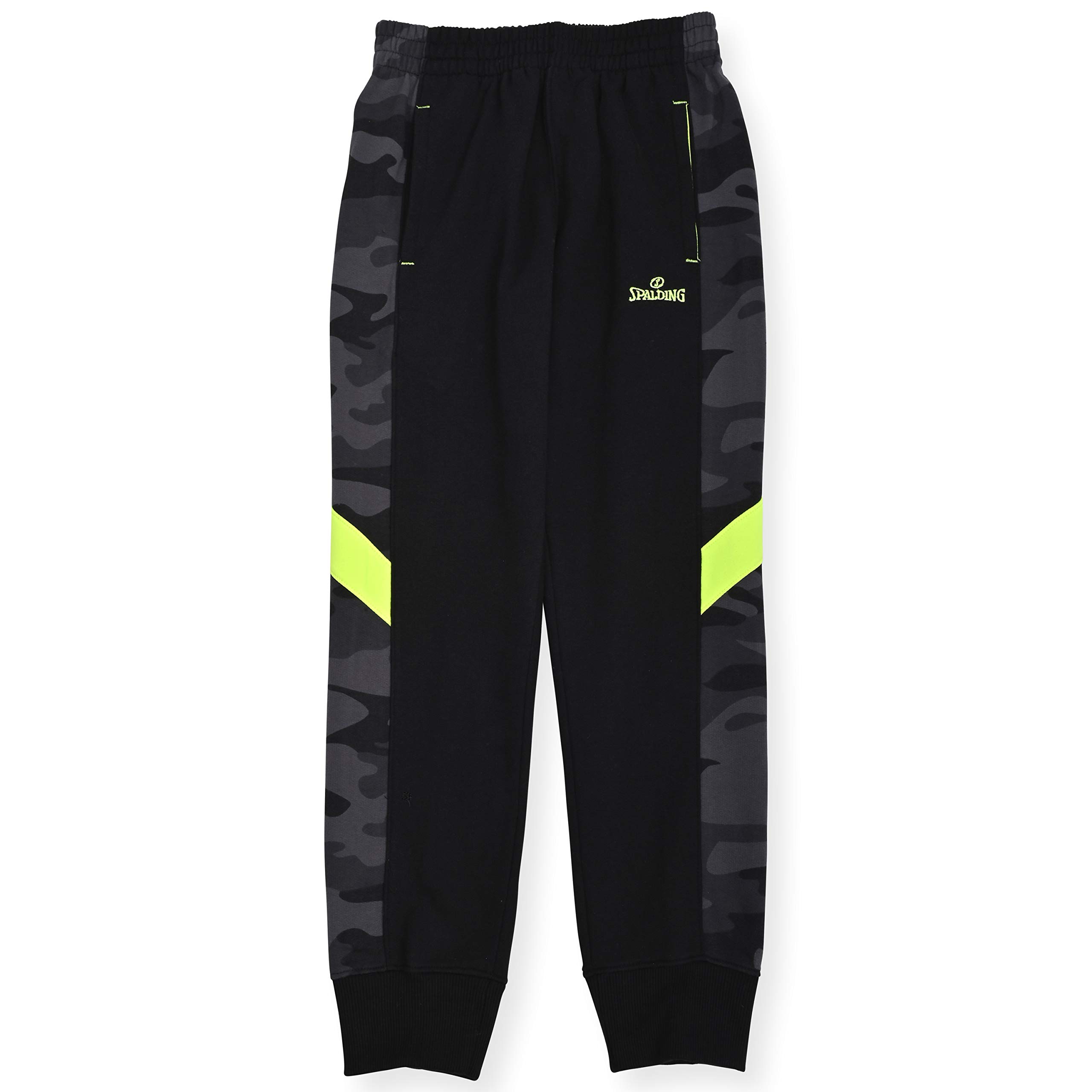 Spalding Boy’s Ninja Hoodie and Jogger Pant Set with Built in Face Gaiter, Black Camo, Size 10/12
