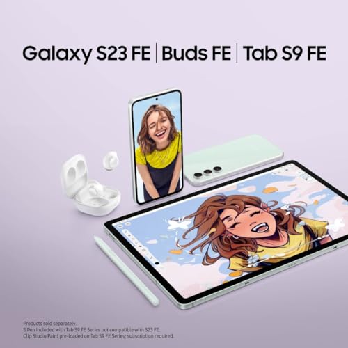 SAMSUNG Galaxy S23 FE Cell Phone + $100 Amazon Gift Card, 128GB, Unlocked Android Smartphone, Long Battery Life, Premium Processor, Gorilla Glass, Hi-Res 50MP Camera, US Version, 2023, Graphite