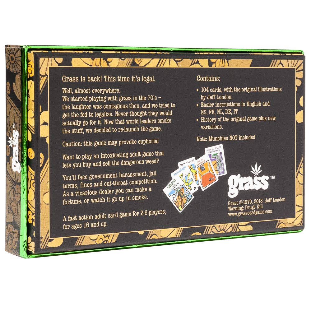 TDC Games Grass Card Game, Novelty Card Game for Adults, Fast Paced Card Game for 2-6 Players, Hilariously Fun Game to Play with Friends, Card Game for Game Night