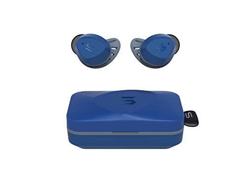 Soul OPENEAR S-Clip On Earphones with Spatial Sound, All-Day Comfort, Open-Ear Safety Design, Long Battery Life, Low Latency Entertainment Mode - for Active and Office Use (Blue)