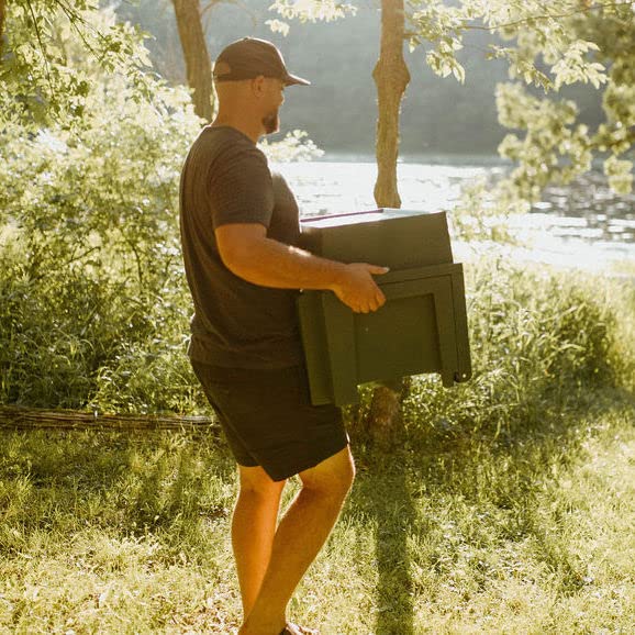 Yoke Chuck Box Camp Kitchen, USA Made, Ultimate Portable Camp Kitchen Box with Sink, Camp Kitchen Organizer