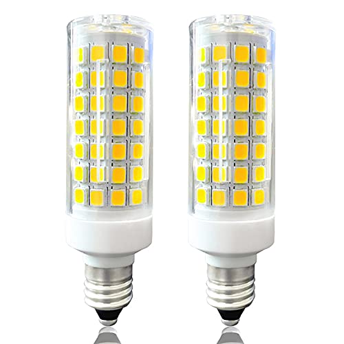 VUITUY 75W 100W E11 led Bulbs, JD T3/T4 e11 Mini Candelabra Base 110V 120V 130 Voltage,Multi Scene use Pack of 2 (Daylight White)