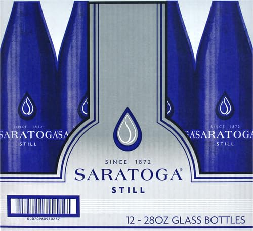 Saratoga Natural Spring Water - 28 oz. (Non-Carbonated, Pack of 12)