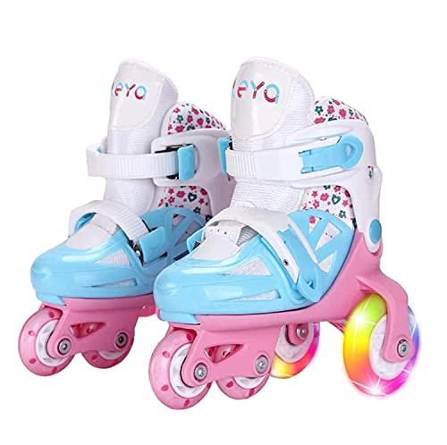 Sumeber Roller Skates Kids Adjustable Roller Skates with Flashing Light up Wheels Beginner Roller Skates for Girls Boys Birthday Gift