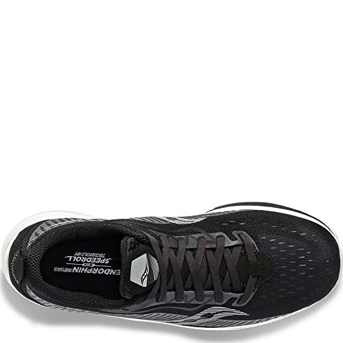 Saucony Women's Endorphin Speed 2 Running Shoe, BLACK/SHADOW, 8