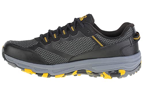 Skechers mens Go Run Trail Altitude - Marble Sneaker, Black/Yellow, 9.5 US