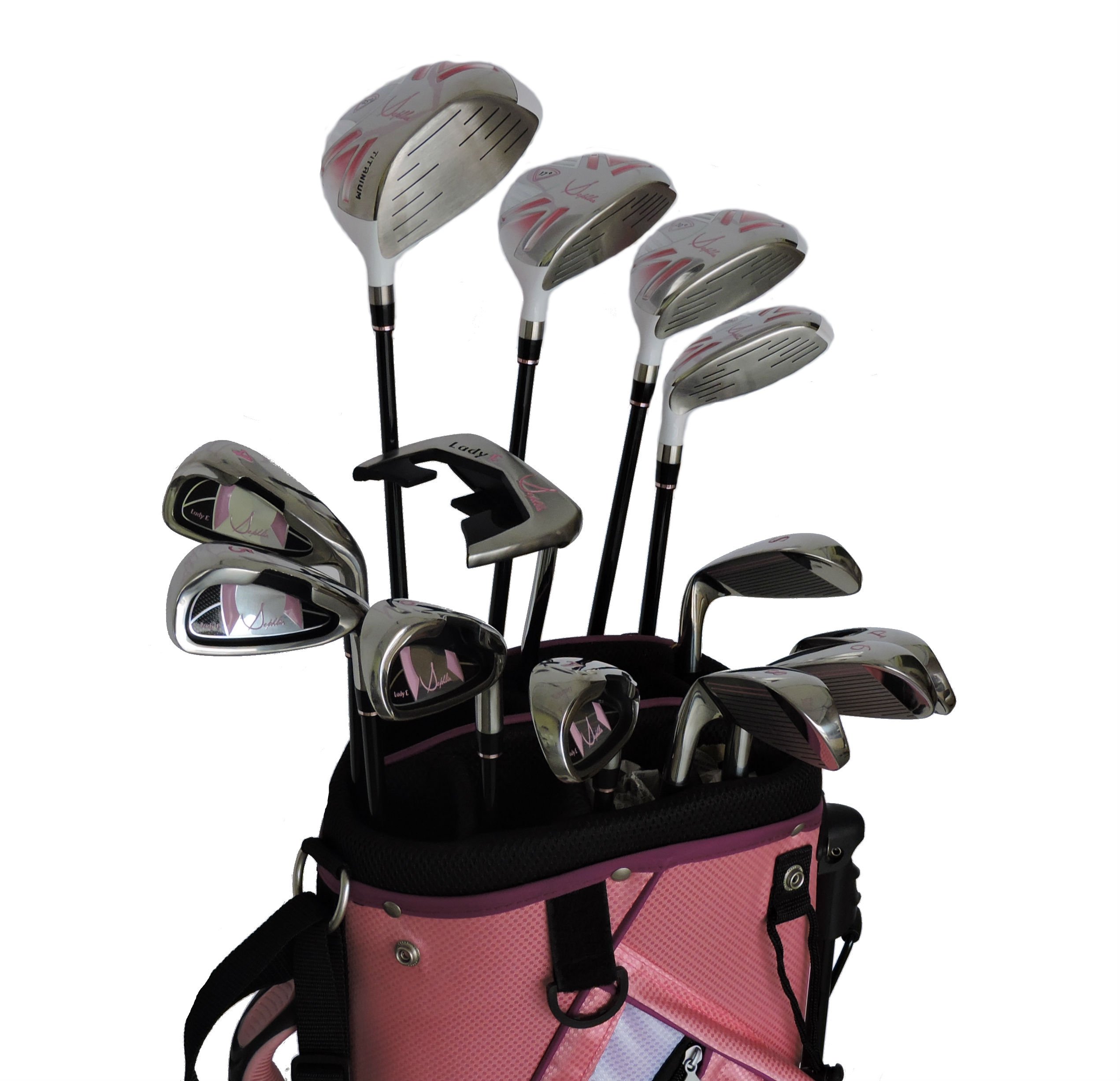 Sephlin Signature Women's Pink Right Hand 13 Pieces Golf Clubs Set & Golf Bag