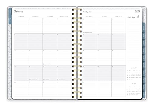 Southworth Planner (January 2023-December 2023), 8.5" x 11", Rustic Sage Oval Wreath, Premium 28#/105 gsm Paper, Large Twin Wire (91065)