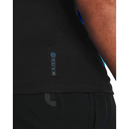 Under Armour Heatgear Rush 2.0 Compression Sleeveless T-shirt, Blue Circuit (436)/Black, Large