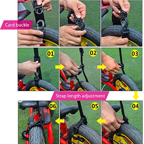 WINGOFFLY Letter Shoulder Strap To Carry Your Kids Bike Balance Bicycle Accessories with Adjustable Straps Extendable Moving & Kick Scooter Carrying Strap(Style F)