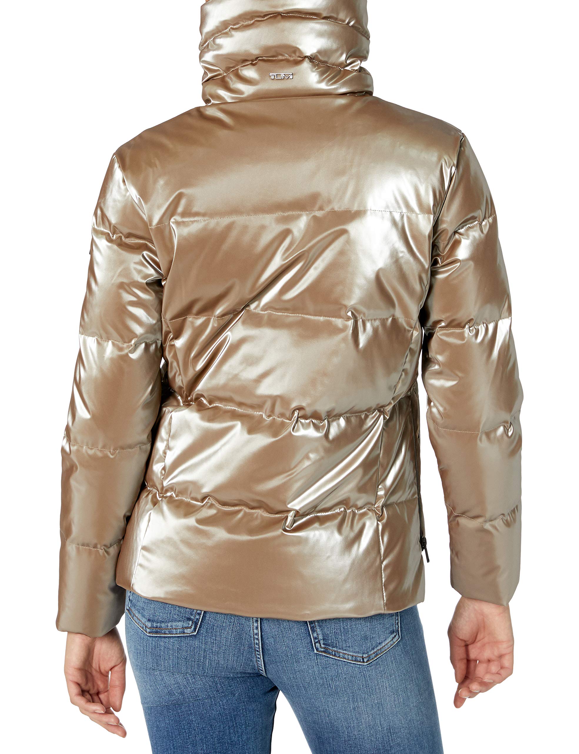 Tumi Women's High Shine Bomber, Champagne, X-Large