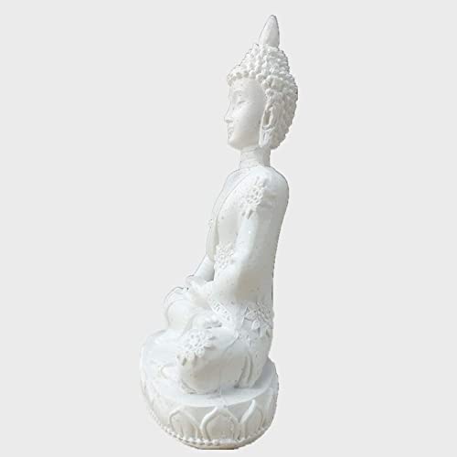 Vilead Buddha Statue for Home Office Tabletop, Thai Shakyamuni Sitting Statue with Bronze Finish, 4.3β Minimalist Sandstone Buddha for Zen Decor, Meditation Decor