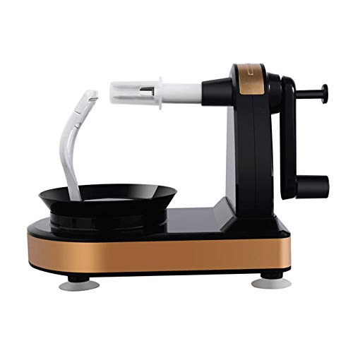 Saturey Peeler Potato Peelers Fruit Peeler New Creative Peeling Multifunction Manual Fruit Peeler Machine Cutting Apple Artifact Kitchen Tools Vegetable Peeler Fruit Peeler (Color : Black)