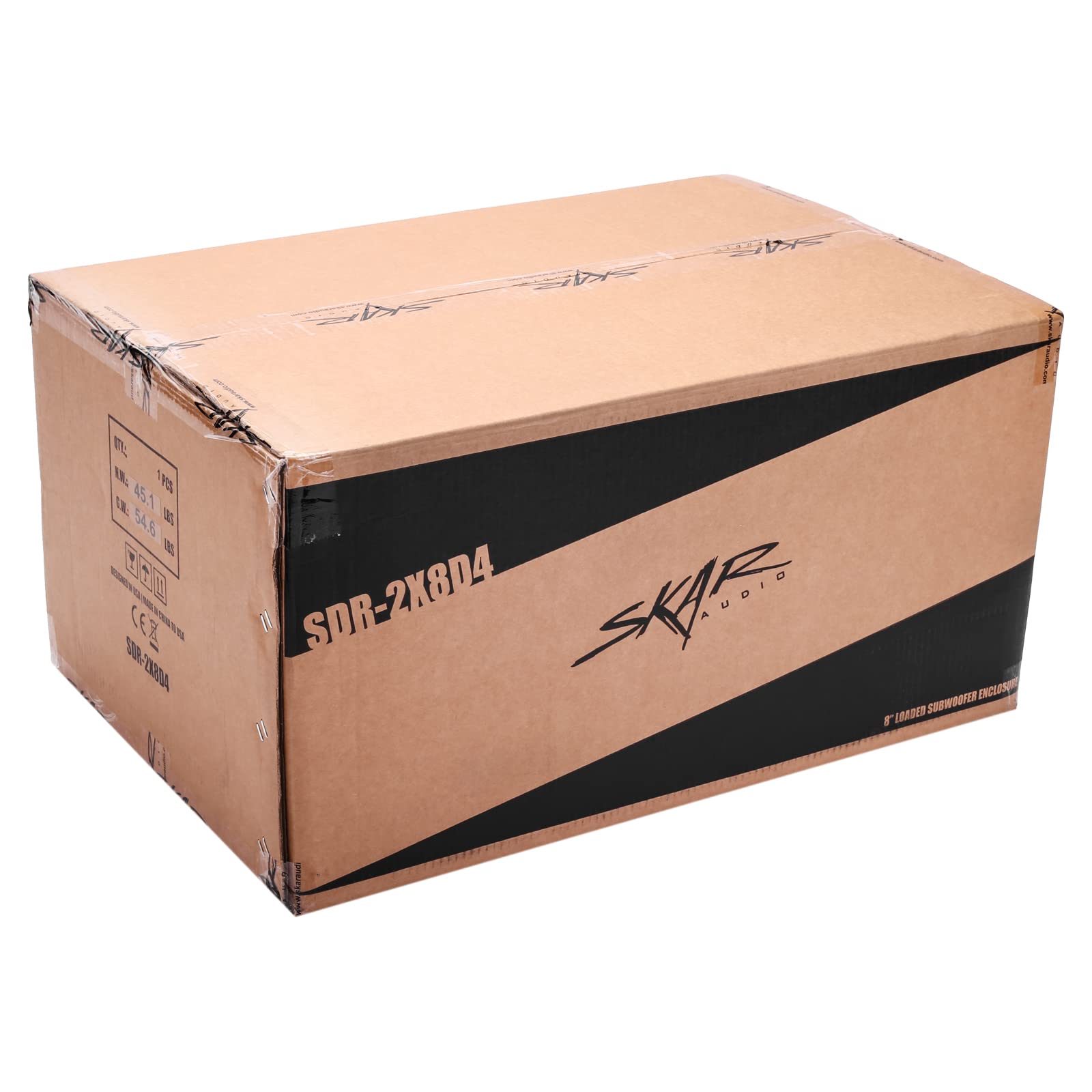 Skar Audio Dual 10" Complete 2,400 Watt SDR Series Subwoofer Bass Package - Includes Loaded Enclosure with Amplifier