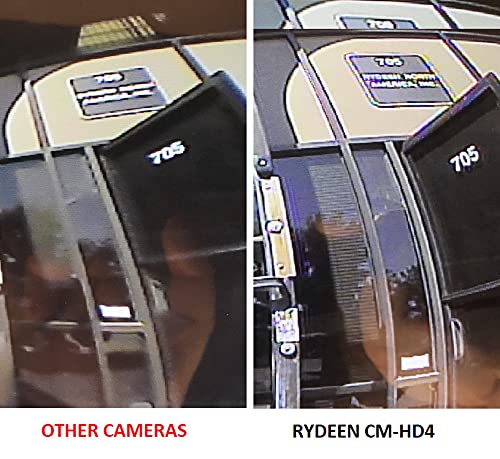 RYDEEN CM-HD4 Backup/Front View Camera, Waterproof, NightVision 960 TV LINE HD CMOS, OEM Style ABS Housing, Wing Mount, Reverse Trigger Auto Switching, for Cars, Trucks, SUVs, RVs, Vans (Black)