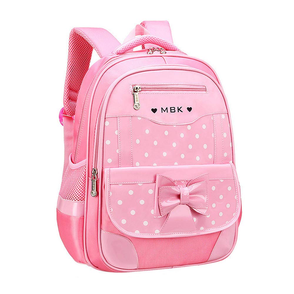 School Bags for Girls,Cute Bowknot Students Backpack,Elementary Princess Bookbag for School
