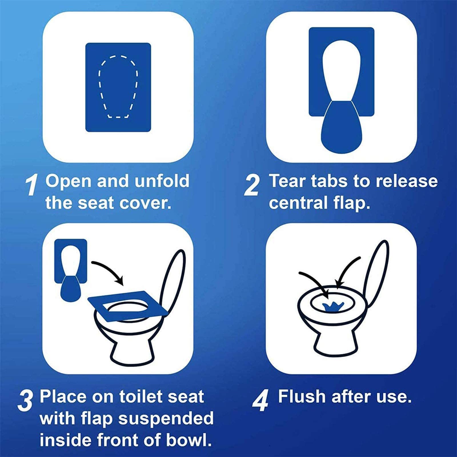 Toilet Seat Covers Disposable, 150 Pcs Flushable Toilet Seat Covers for Adults and Kids Suitable for Potty Training, Travel Pack, Travel Essential