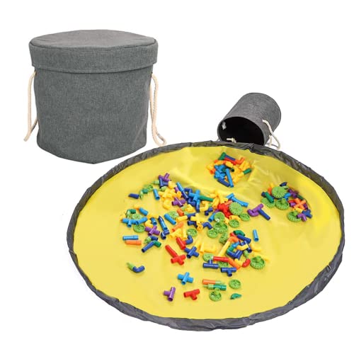 TYUI SlideAway Toy Storage Organizer & Play Mat·-Drawstring Playmat Play Mat-Building Bricks Toy Storage Organizer - Tidy with Ease-Toy Basket toy storage bags for Toy Bricks