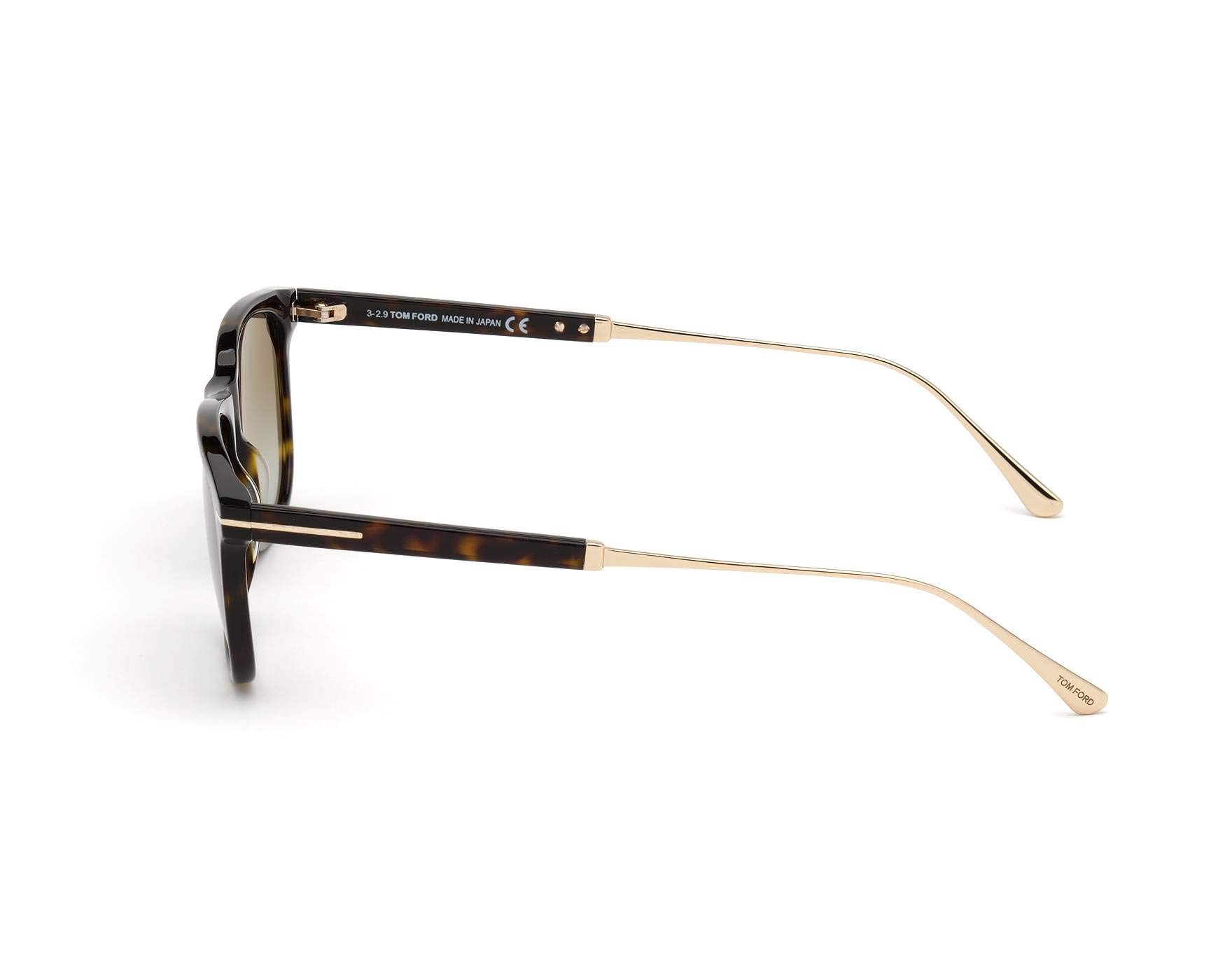 Tom Ford CALEB FT 0813 Dark Havana Gold/Brown Shaded 55/15/145 men Sunglasses