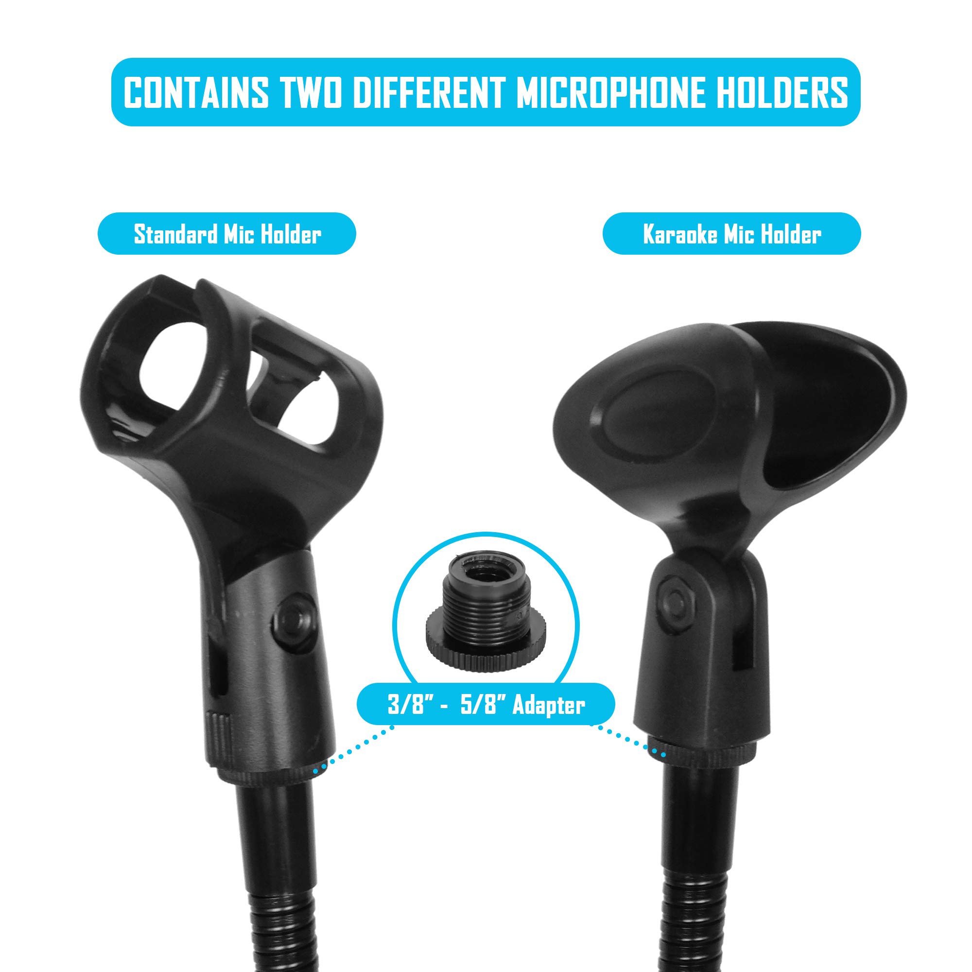 SpinTech Desk Mounted Adjustable Gooseneck for Microphone Mount that Screws in to Tables Podiums (30)