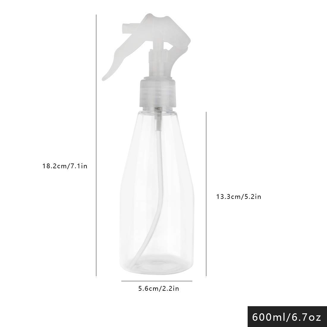 Umoonfine Plant Spray Bottle, 6.8oz Clear Fine Mist Empty Sprayer Bottles Small for Hair & Plants, 2 Pack