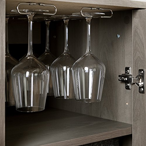 South Shore Vietti Bar Cabinet and Bottle Storage, Gray Maple
