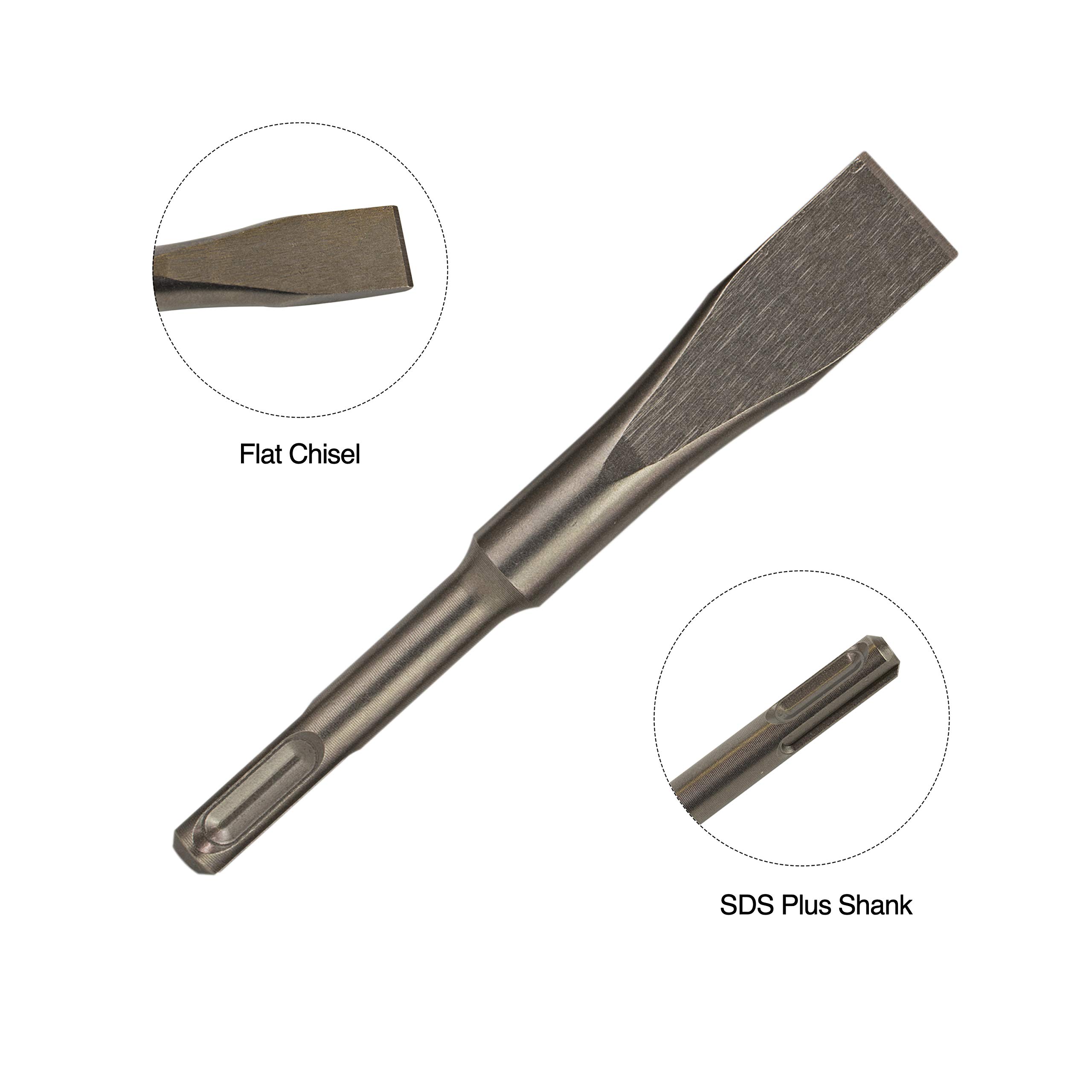 Sabre Tools 6-Piece SDS Plus Drill Bit Set, Carbide Tipped Masonry Bits for Brick, Stone, Concrete